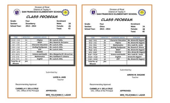 MATATAG CLASS-PROGRAM-GRADE-5-AND-6-edited.docx | Professional School ...