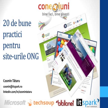 Comunicăm eficient - 20 de bune practici pentru site-urile ONG | PPTX
