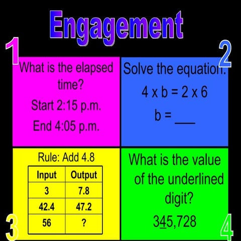 4 corners math | PPT