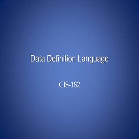 4 create database | PPTX