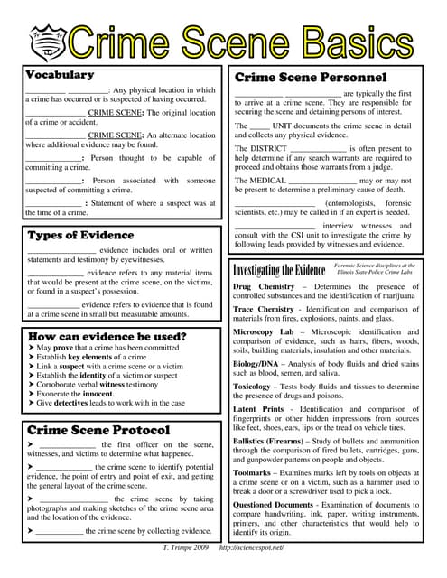 IMPORTANCE OF CRIME SCENE: COLLECTION & PRESERVATION OF EVIDENCE | PDF
