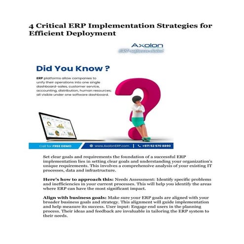 4 Critical ERP Implementation Strategies for Efficient Deployment.pdf | Business | Business and ...