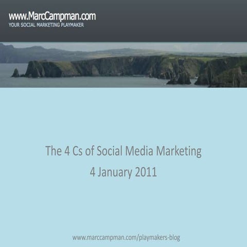 The 4 Cs of social media marketing | PPTX