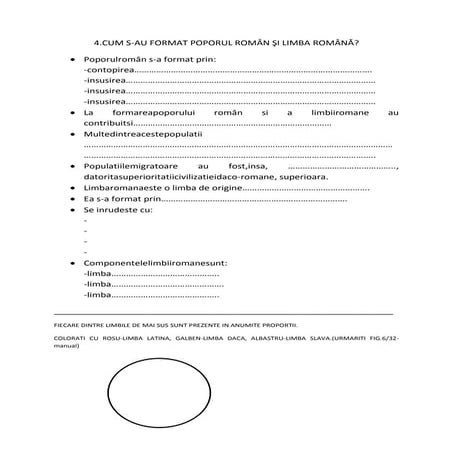 4 cum s au format poporul roman si limba romana | DOCX