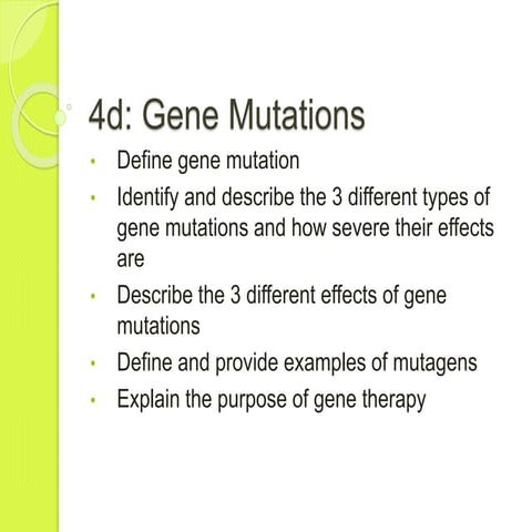 4d gene mutations | PPTX