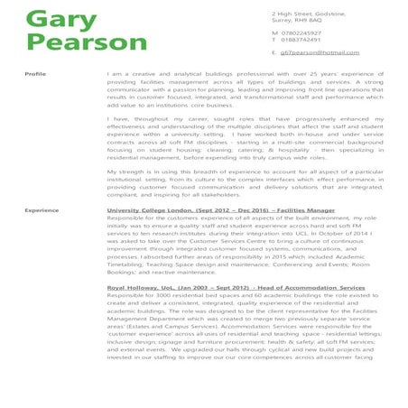 Gary Pearson Surrey FM CV | DOCX