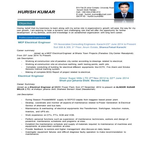 Resume of M K Burman July 2016 | DOCX