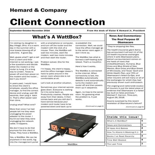 Client Connection 2016-11 | PDF