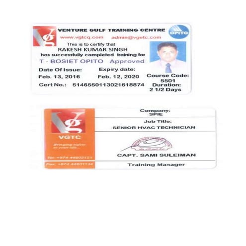 T-BOSIET Training | DOCX