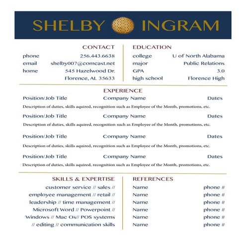 Shelby Ingram resume 2nd draft | PDF