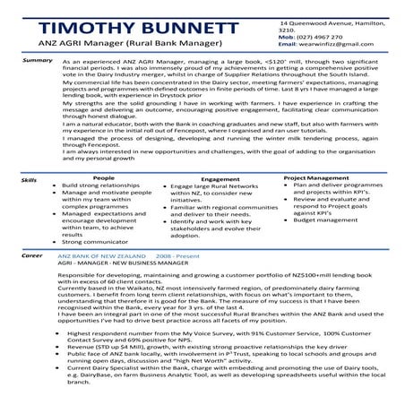 TIMOTHY BUNNETT CV 2016 | PDF