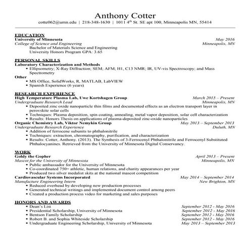 Anthony Potente's Resume | DOCX