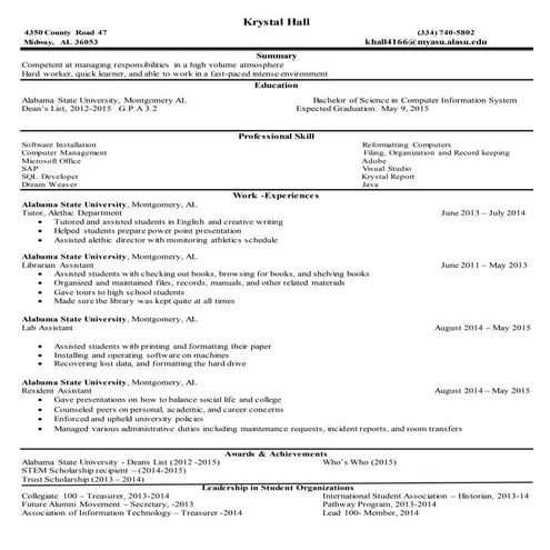 Krystal Hall Resume Update | DOCX