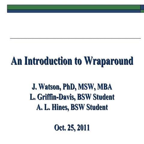 Introduction to Wraparound Presentation 2011 | PPT