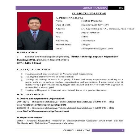 CV - Luhur Prandika newest | PDF