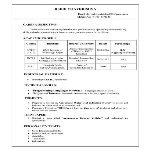 Anitha General Resume | DOCX
