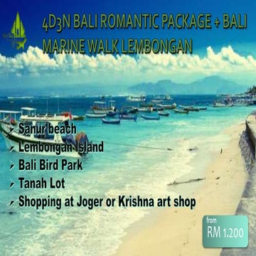 4 d3n bali romantic package + bali marine walk lembongan | PPTX