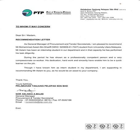 recommendation letter | PDF