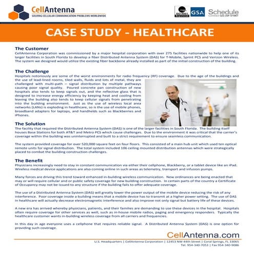 Healthcare Case Study | PDF | Telecommunications Industry | Industries
