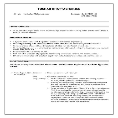 Tushar CV 1-12-16 | PDF