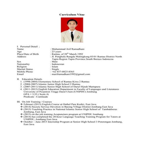 Curriculum Vitae | PDF