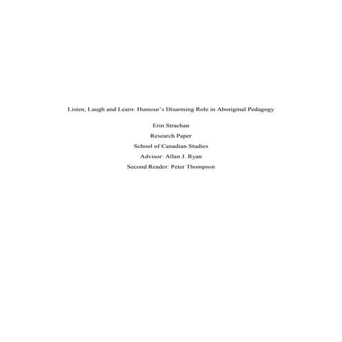 Erin Strachan's Research Paper 2009 | PDF