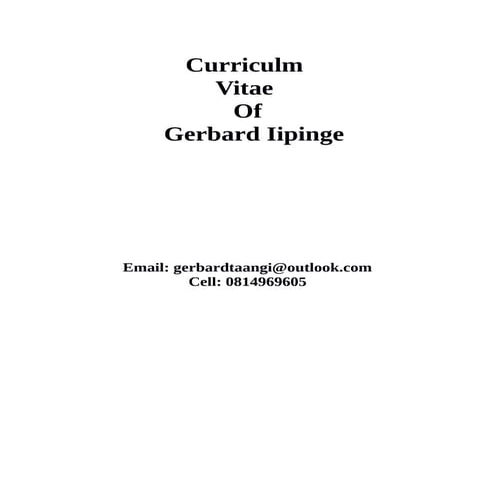 My Abridged CV | PDF