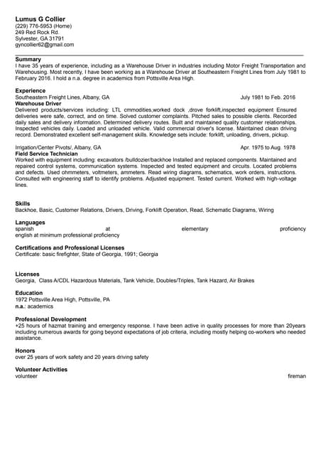 Sherry E Wilson Resume' 2016 | PDF
