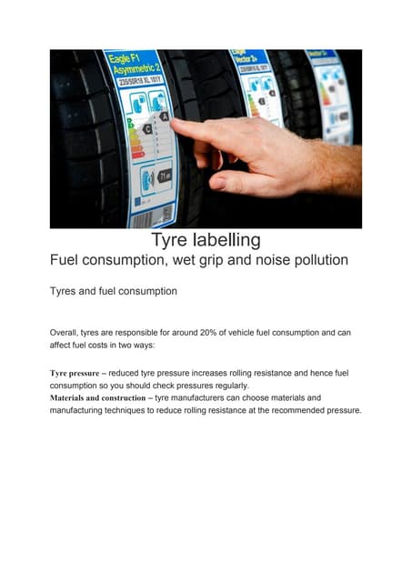 Tyre labelling | PDF Tyre labelling | PDF