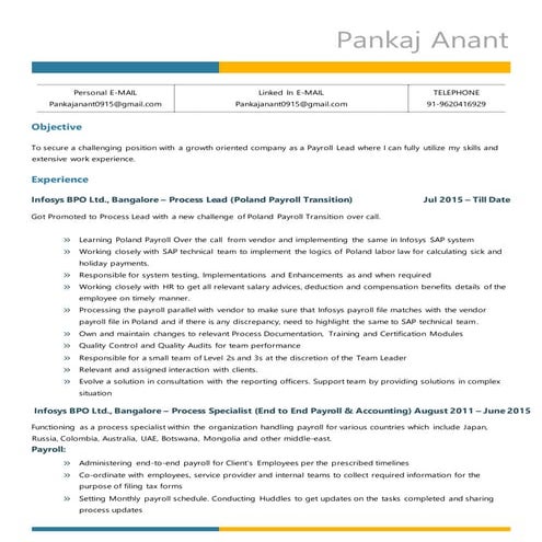 Pankaj Resume Updated | DOCX
