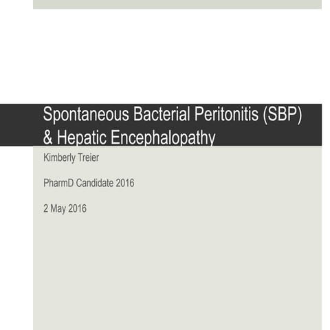 SBP and hepatic encephalopathy | PPTX