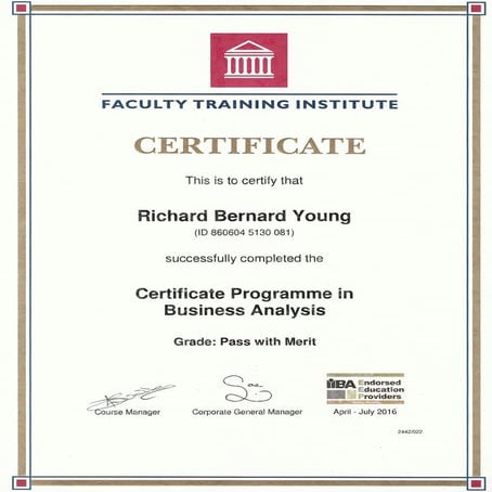 FTI Certificate | PDF