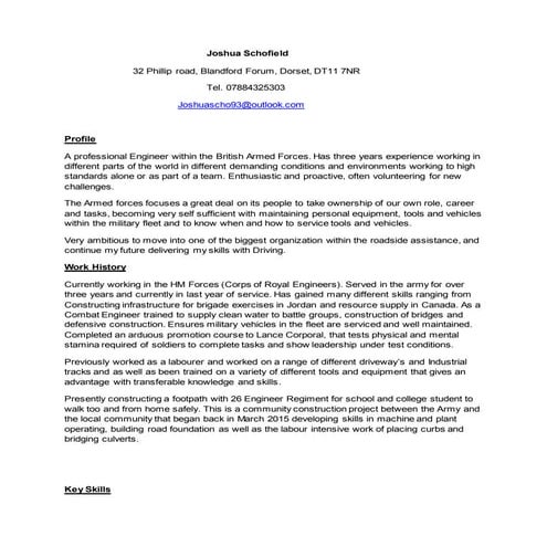 Rope Access CV UK | DOC