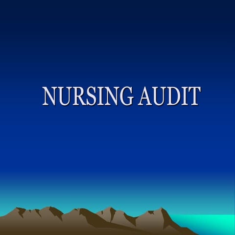 Nursing audit | PPTX