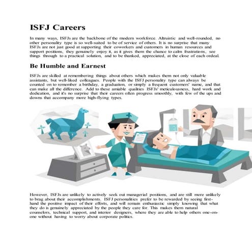 ISFJ Careers | DOCX
