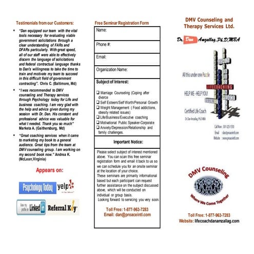 DMV Counseling Brochure | PPT