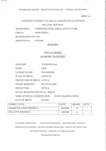 Bachelor Degree_Modules and individual grades in module examinations | PDF