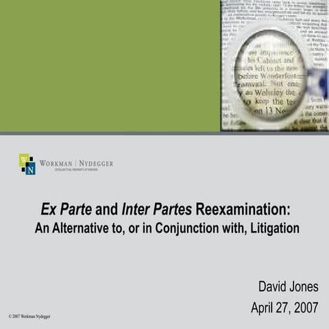 Merger Of Inter Partes Reexamination + Reissue | PDF