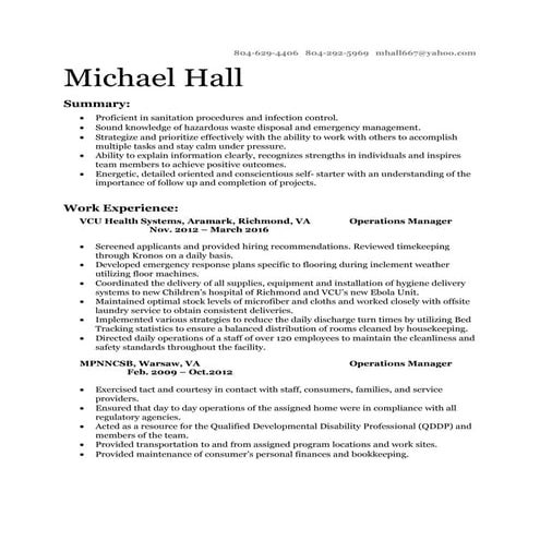 Mike Resume 1.12.17