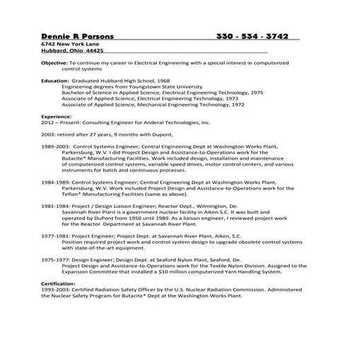 Resume | RTF