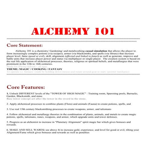 Alchemy 101 | DOC