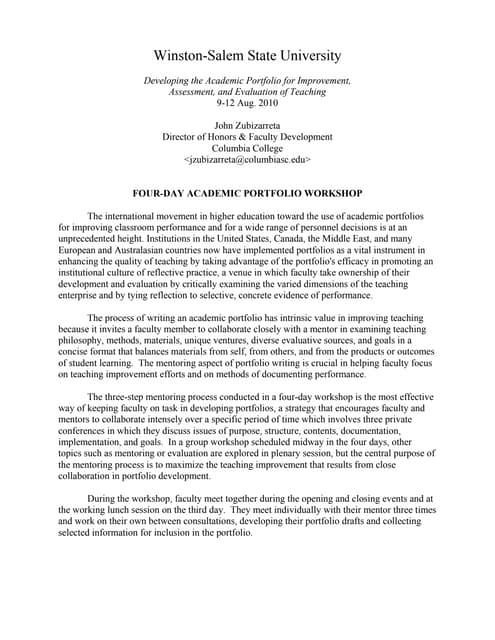 Academic portfolio template | PDF