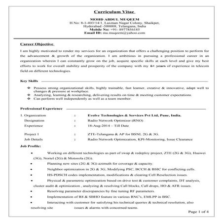 M.A.Muqeem CV_Telecom | DOC
