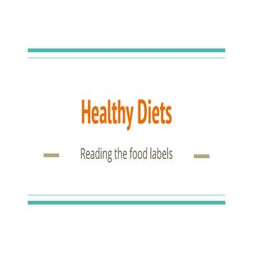Food labels and health | PPT