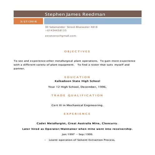Dave Whiting Resume for 2016 | DOCX