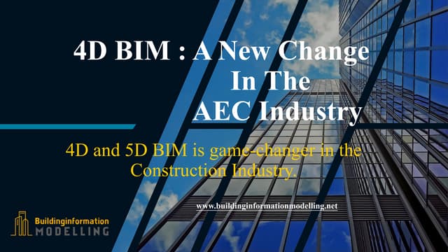 4D BIM for Building Projects Scheduling & Sequencing | PPTX