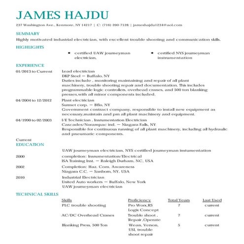 James Hajdu Resume 1 | PDF