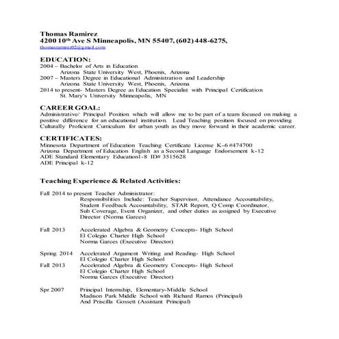 Resume- Thomas Ramirez | DOCX