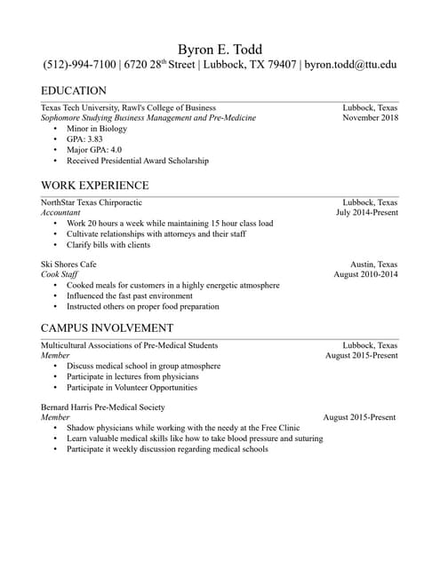 Business proff resume | PDF