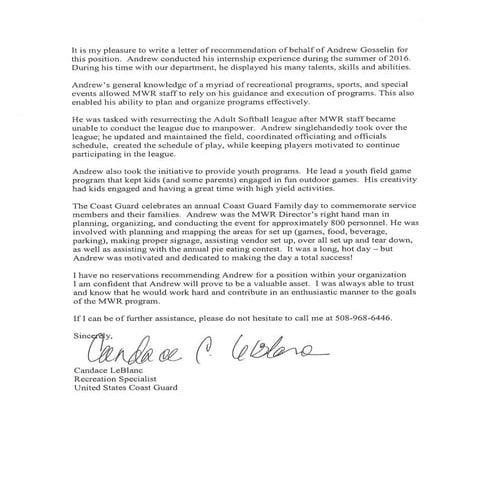 MWR Internship Letter of Recomendations (1) | PDF